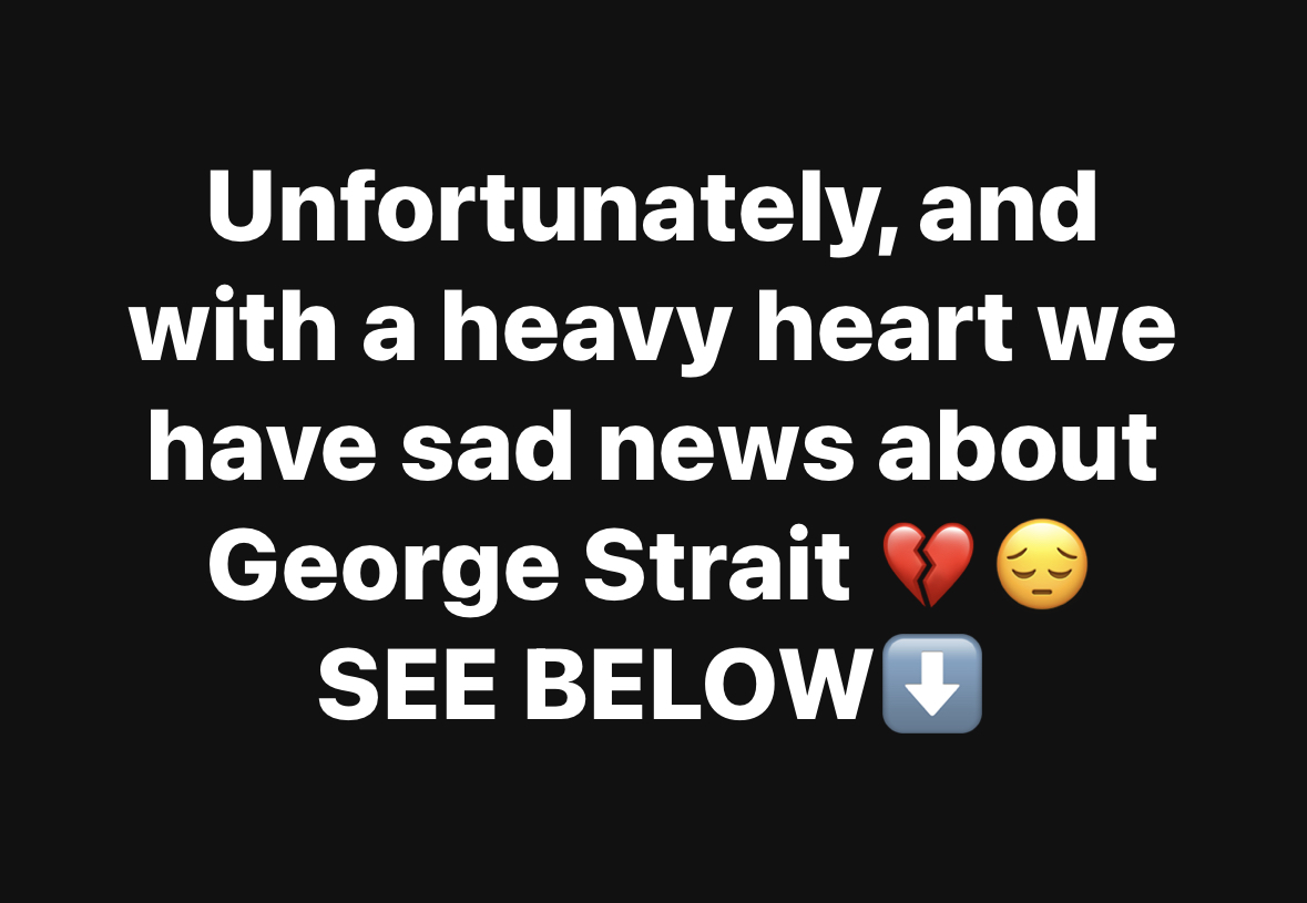 Sad news about George Strait - HORIZON VIBE